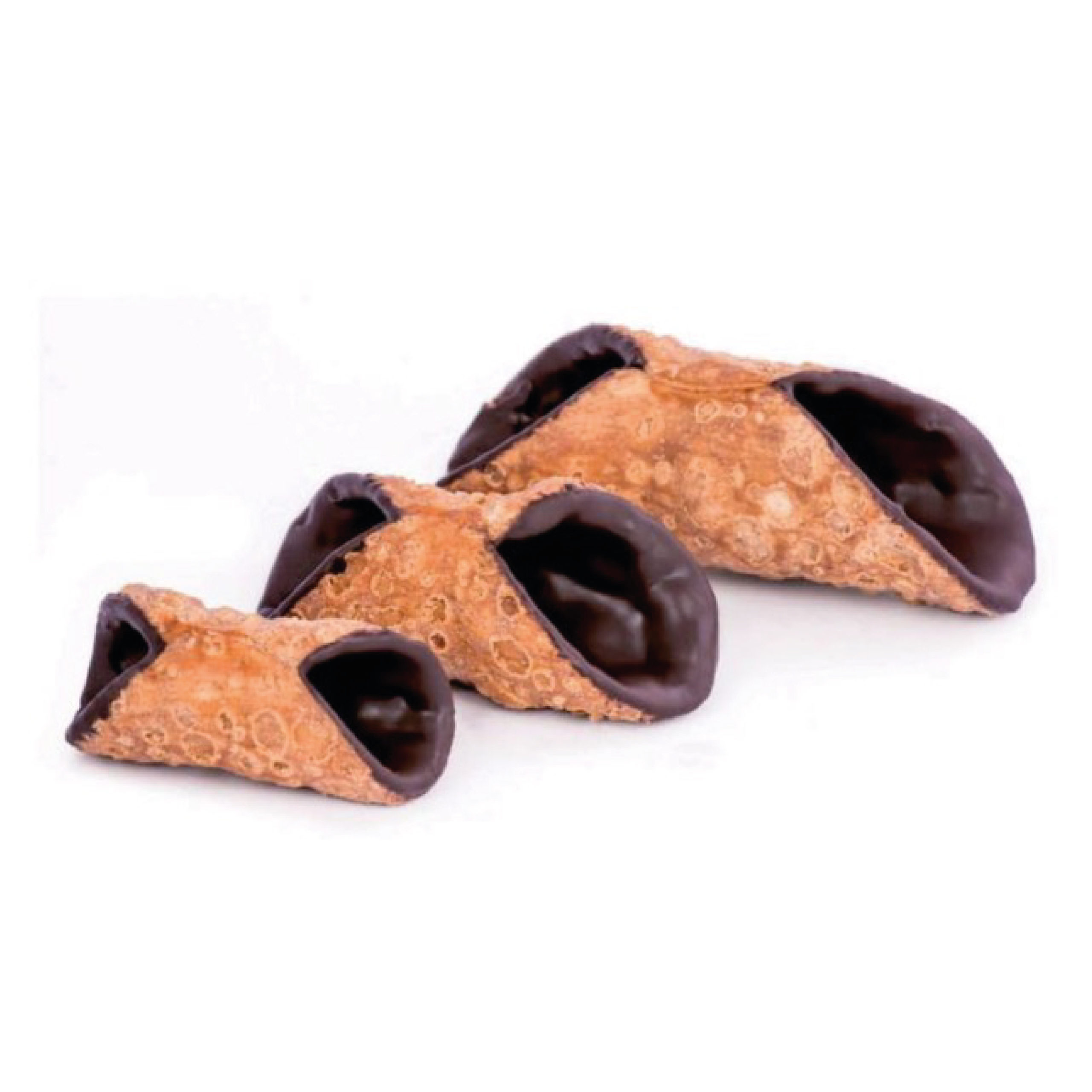 Sicilian small chocolate cannoli filled with ricotta (8 cannoli)